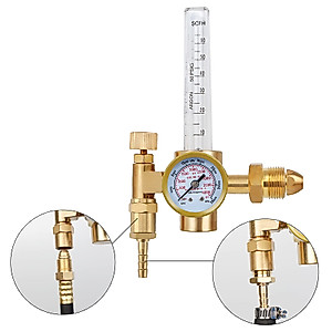 BETOOLL HW9003 Argon/CO2 Mig Tig Flow Meter Gas Regulator Gauge Welding Weld