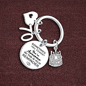 Nfyxcaz 70th Birthday Keychain Gifts for Women Men Inspirational Birthday Keyring for Friends BBF Happy Birthday Keychain Gifts (70th birthday keychain)