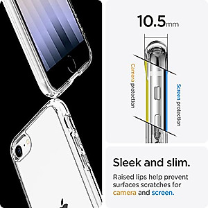 Spigen Ultra Hybrid Designed for iPhone SE 2020 Case/Designed for iPhone 8 Case (2017) / Designed for iPhone 7 Case (2016) - Crystal Clear