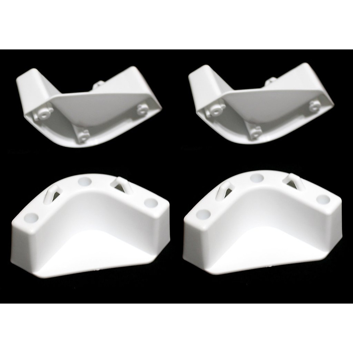 Boat Marine Cooler Mounting Kit for Yeti Igloo Engle Coleman (Set of 4) Black or White (White)