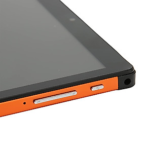 Naroote HD Tablet, 6GB 128GB 100-240V 2.4G 5G WiFi Orange 10.1 Inch Tablet PC 1920 X 1080 IPS for Android 11.0 for Reading (US Plug)