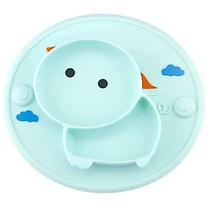 Baby Silicone Plate, Toddler Suction Plates Mini Plate Placemat for Kids and Infants Self Feeding, BPA Free, Microwave & Dishwasher Safe