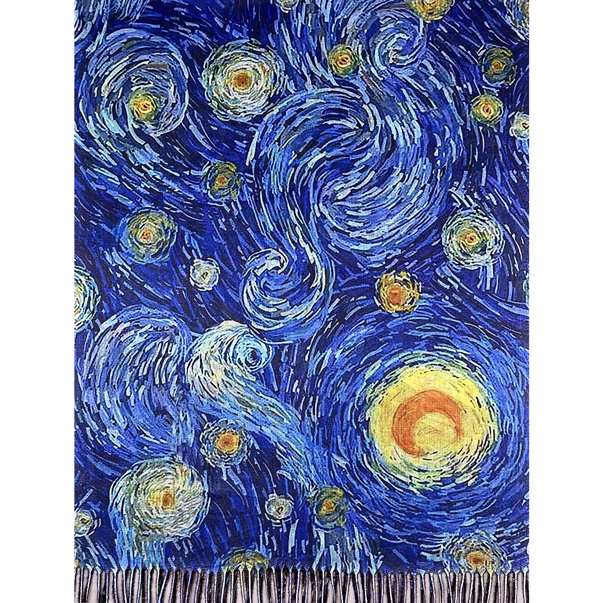 VENVSBEE Reversible Cashmere Feel Scarf Soft Large Shawl Wrap Blanket Double Sided Art Print Warm Pashmina Stoles Klimt Van Gogh Gifts-02