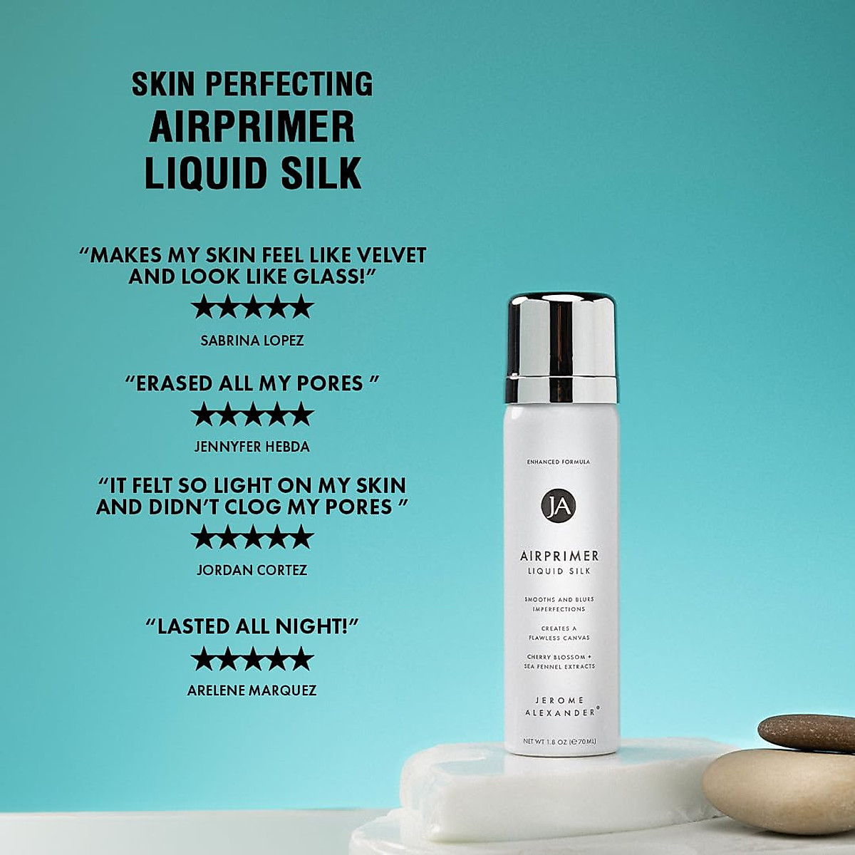 MagicMinerals LiquidSilk Air Primer by Jerome Alexander, Spray Formula Smoothes Skin & Minimizes Appearance of Pores for Flawless Makeup Application