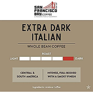San Francisco Bay Whole Bean Coffee - Extra Dark Italian (2lb Bag), Dark Roast