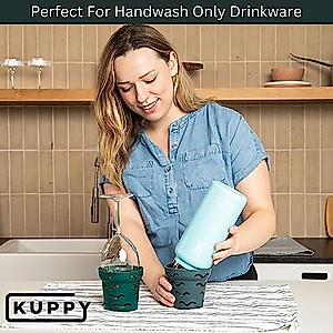 Kuppy Drying Rack for Water Bottles and - Modern Design for Faster Drying - Fits HydroFlask, Yeti, Simple Modern, Camelbak, Hydracy, FrostBuddy and More (Green 4 Pack)