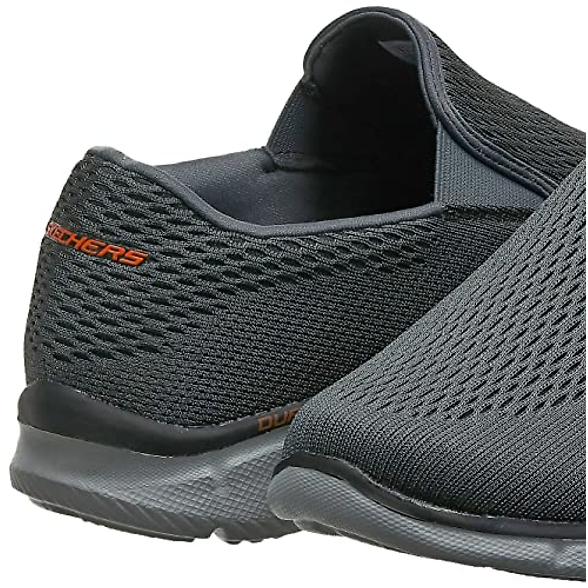 Skechers Men's Equalizer Double Play Slip-On Loafer,Charcoal/Orange,11 M US
