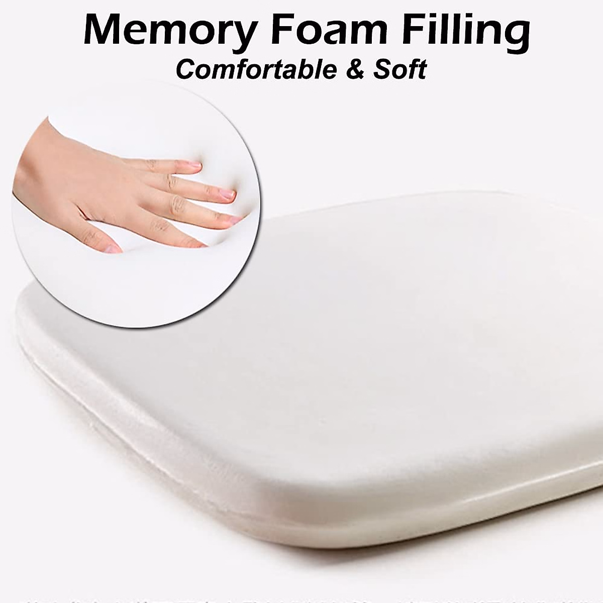 Big Hippo Child Rocking Chair Cushion Memory Foam Kids Rocking Chair Seat Back Cushion Set with Ties for Kid Children,Grey(Only Cushion Set)