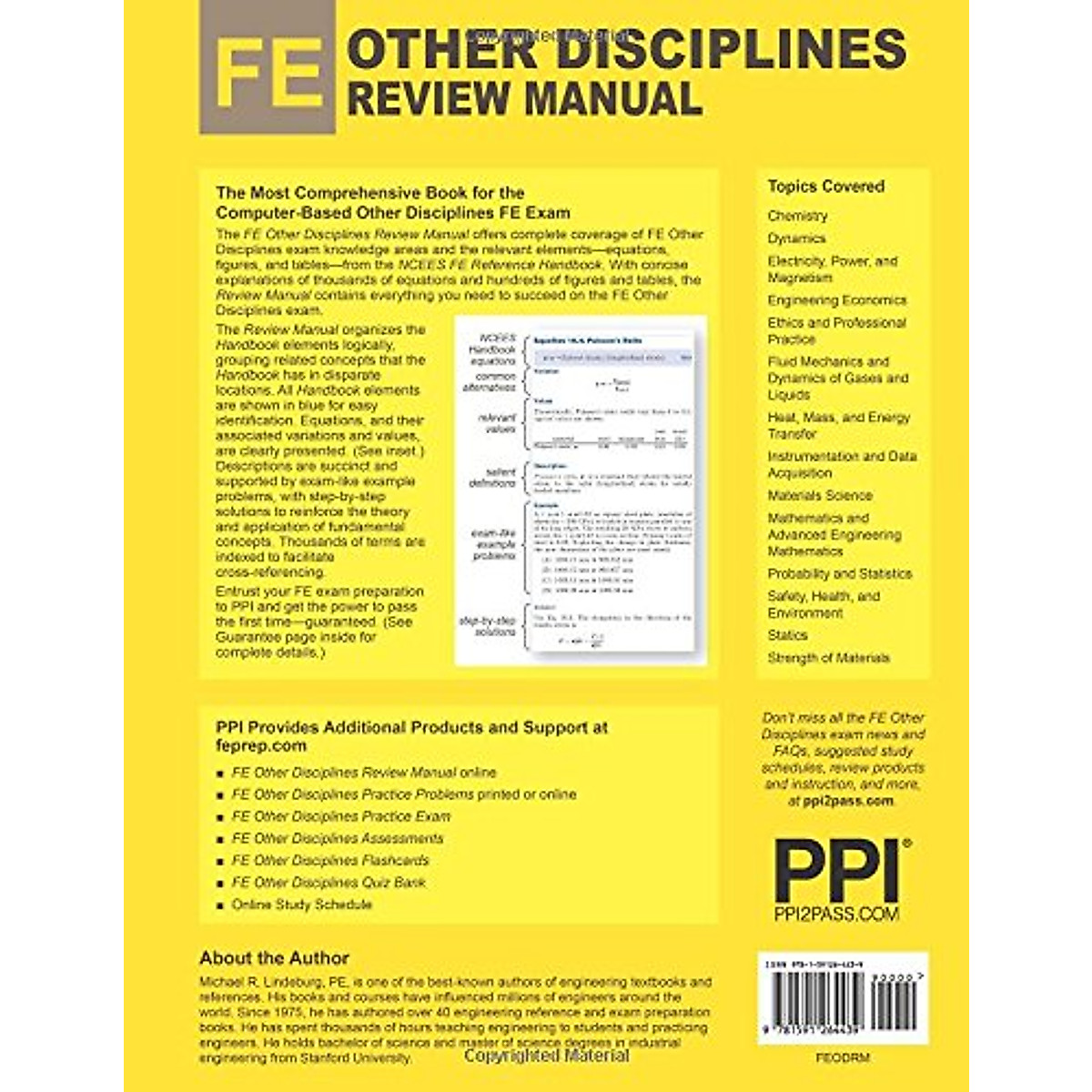 PPI FE Other Disciplines Review Manual – A Comprehensive Review Guide to Pass the NCEES FE Exam