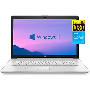 HP 17" FHD Laptop, 11th Gen Intel Core i3-1115G4, Dual-Core, up to 4.1 GHz, 8GB DDR4 RAM, 512GB PCle SSD, WiFi, Bluetooth, Webcam, HDMI, RJ-45, Windows 11 with JAWFOAL