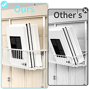 Over The Door Hooks Organizer,Door Hanger Door Storage with 2 Baskets,Over The Door Towel Rack Coat Hooks with 12 Hooks,for Bathroom,Bedroom,Kitchen,Office,Apartment(White)