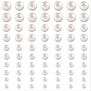 Outus Hair Pearl Stickers on Face Self-Adhesive Hair Gems Accessories Pearls Sticker Sheets for Wedding Bride Crafts Flat Back Pearl Assorted Size, 700 Pieces