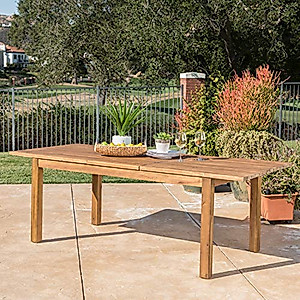 Christopher Knight Home Wilson Outdoor Expandable Acacia Wood Dining Table , Teak Finish