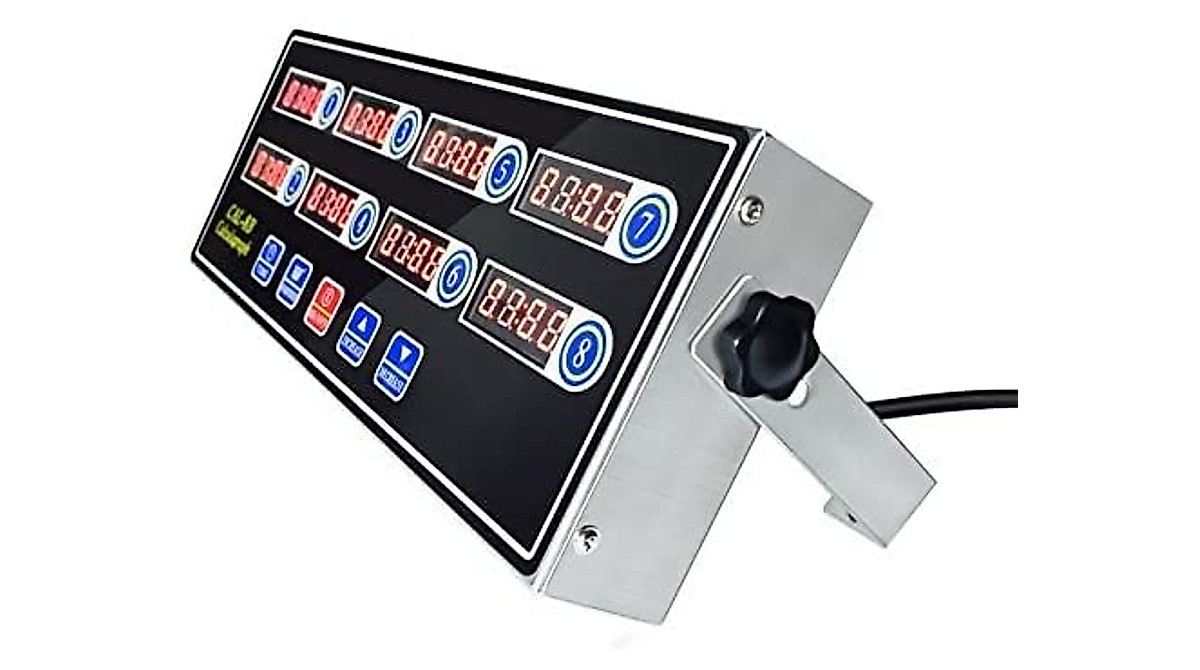 8-Channel Digital Kitchen Timer for Restaurants