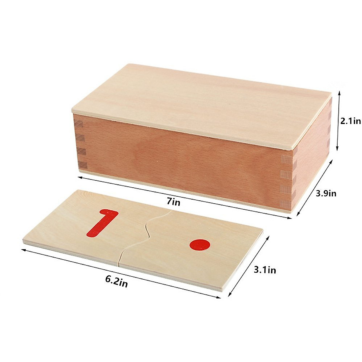 Leader Joy Montessori USA Montessori Math Materials Number Puzzle 1-10 for Preschool Early Learning Tool