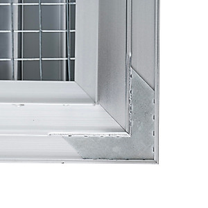 Fits 6x6 Wall Opening Anodized Aluminum Exterior Wall Vent by Handua | Gable Shed for Crawlspace, Outdoor, Doors, Attic | Weatherproof, Rain&Rust Proof, Water Resistant Grille Overall: 8"W X 8"H