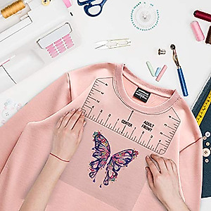 FINFINLIFE 11 Pcs Tshirt Ruler Guide for Vinyl Alignment, High Quality Shirt Ruler for Vinyl Alignment, V Neck, Tshirt Alignment Tool for Children Youth Adult Front and Back