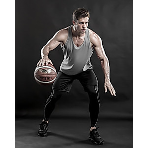 DRSKIN Men's 4-Pack Dry Fit Y-Back Muscle Tank Tops, Gym Bodybuilding Training, Athletic Workout Cool Shirts (BTF-ME-TA, M)