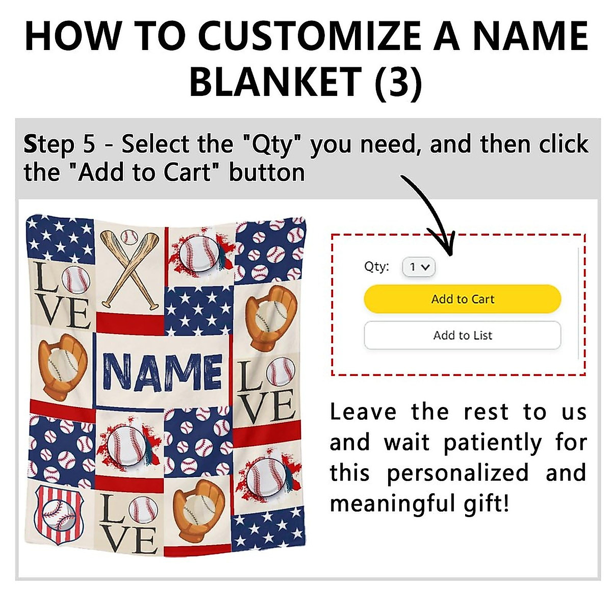 Custom Baseball Blanket Gifts with Name - 30x40 Inches Sports Throw Blanket for Baseball Lover, Kids, Adults, Teens, Girls & Boys - Colorful Soft Fuzzy Blankets for Couch, Sofa & Bed