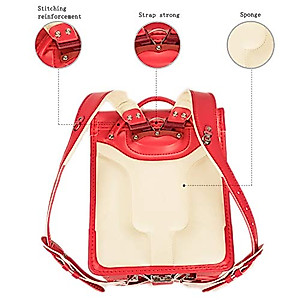 ransel randoseru japanese automatic black school bag girls and boys PU leather light weight