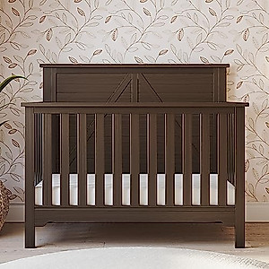 Forever Eclectic Woodland 4-in-1 Convertible Baby Crib, Brushed Truffle
