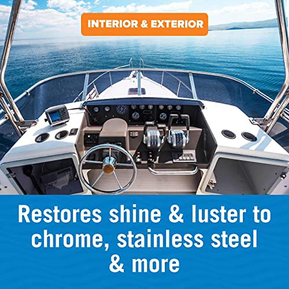 Metal Polish Metal Cleaner and Chrome Polish Marine Grade for Boats and Cars Aluminum and Stainless Steel (Reformulated)
