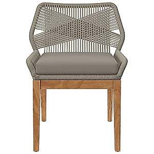 Modway Wellspring Dining Set, Light Gray Greige