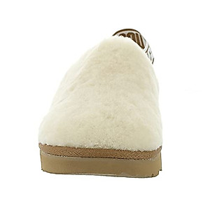 UGG Girls K Fluff Yeah Clog Slipper, Natural, 2 Little Kid