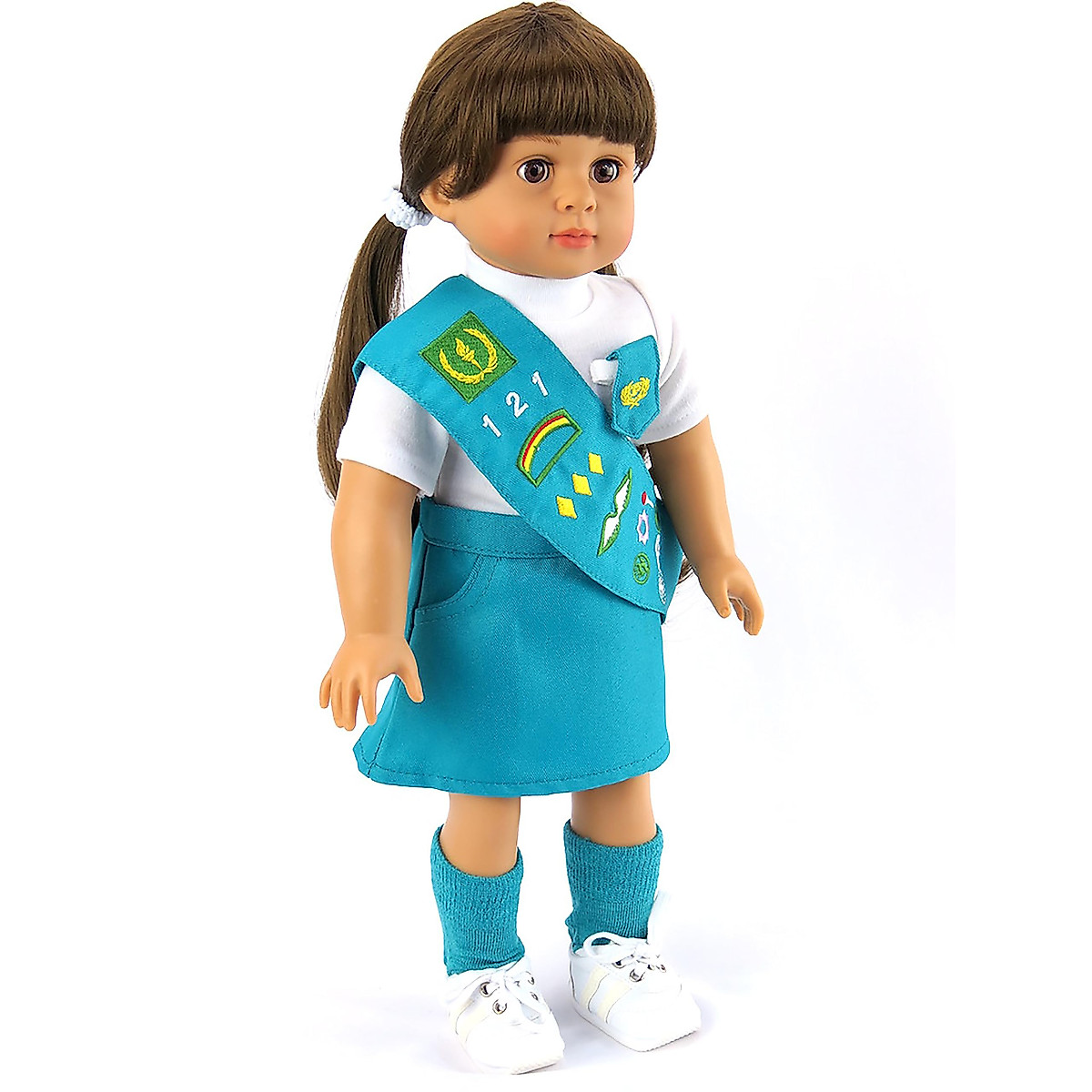 American Fashion World Girl Uniform for 18-inch Dolls| Premium Quality & Trendy Design | Dolls Clothes | Outfit Fashions for Dolls for Popular Brands