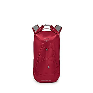 Osprey Transporter 18L Roll Top Waterproof Laptop Backpack, Poinsettia Red