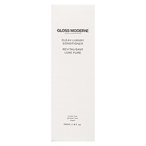 Clean Luxury Hair Conditioner by GLOSS MODERNE - 8 Fl Oz - Treatment for Damaged and Dry Hair with Notes of Mediterranean Almond and Coconut Accented with Cognac - For Soft and Shiny Hair
