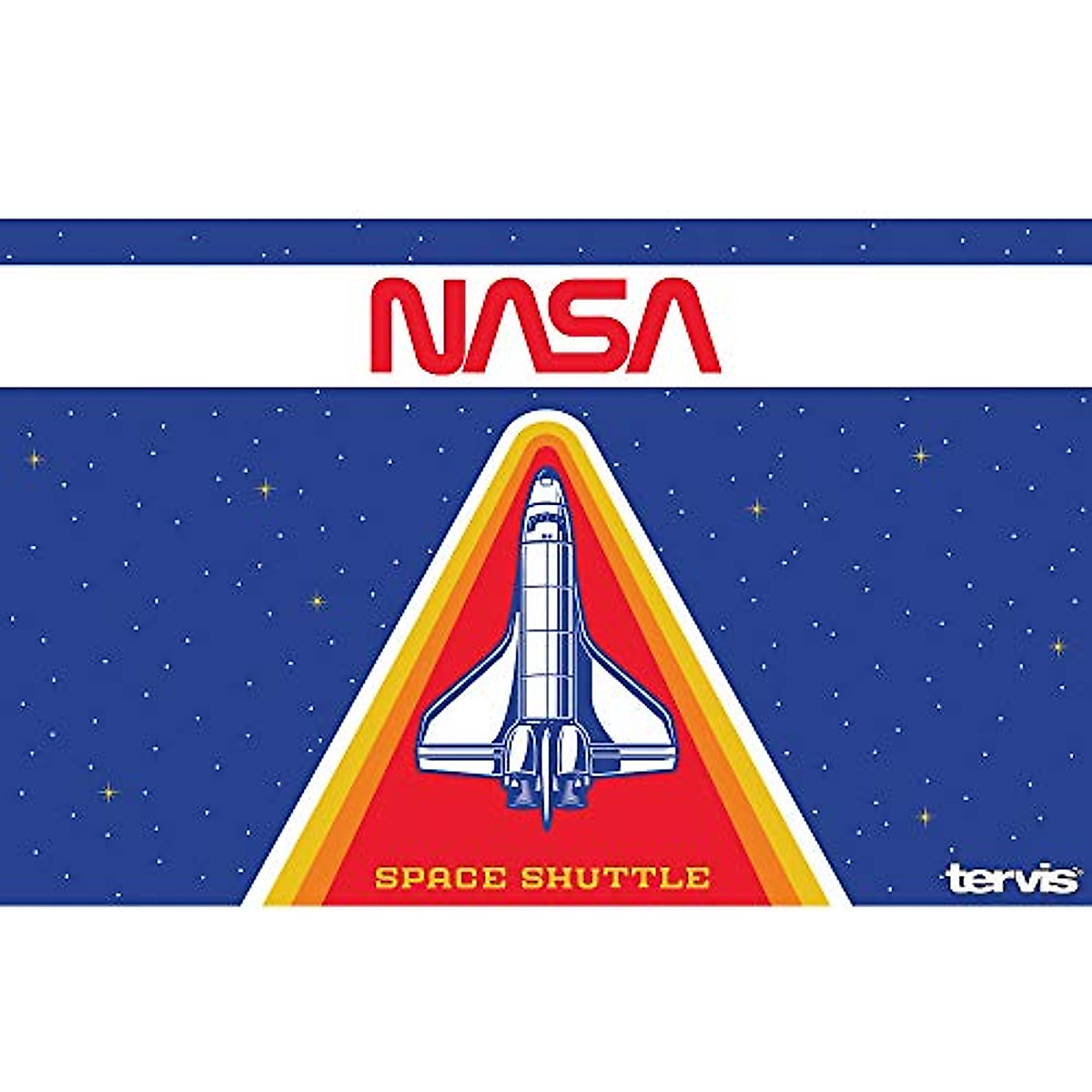 Tervis Triple Walled NASA Insulated Tumbler Cup Keeps Drinks Cold & Hot, 20oz - Stainless Steel, Retro Badge