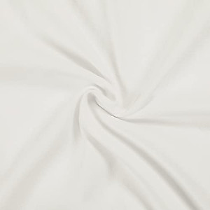 TWOPAGES Beige White Pinch Pleated Curtains 108 Inches Loong Cotton Curtains for Living Room Kithchen Window Light Filtering Lightweight Cotton Canvas Curtains (2 Panels, 26W x 108L)