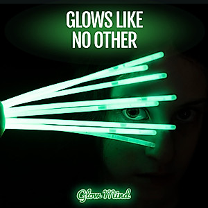 100 Ultra Bright Glow Sticks Bracelets and Necklaces - Halloween Glow in The Dark Party Supplies Decorations - Bulk 8" Glowsticks Party Favors Pack