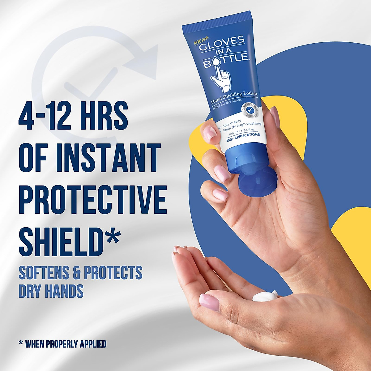 Gloves in a Bottle Shielding Lotion, Relief for Eczema and Psoriasis, 3.4 ounces (Pack of 2)