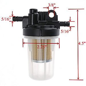 iFJF 6A320-58862 Fuel Filter Assembly Replacement for Kubota B2320 B2410 L2800 L3400 LX2610HSD M5640SU RTV-X1100CR RTV-X900G RTV900W Replaces 6A320-58860 6A320-59912