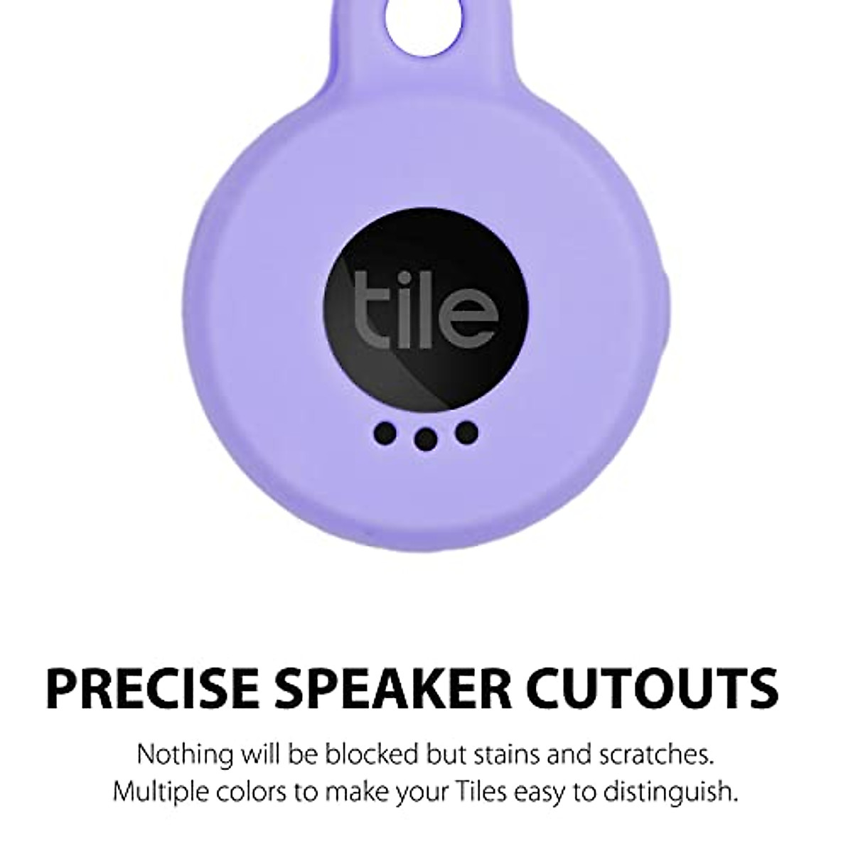 Silicone Case for Tile Sticker 2022 with Keychains, 2 Pack Anti-Scratch Protective Cover with Carabiner (Pink/Purple)