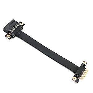 Mustpoint PCI-e PCI Express 36Pin 1X Extender Extension Cable with Gold-Plated Connector