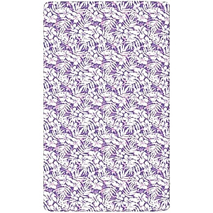 Purple Themed Fitted Mini Crib Sheets,Portable Mini Crib Sheets Ultra Soft Material-Great for Boy or Girl Room or Nursery,24“ x38“,Lilac White Blue Violet