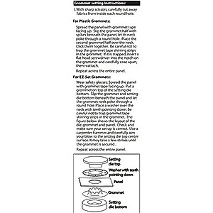 Home Sewing Depot Grommet Tape for Grommet Draperies - 6 Yards - Fits #10 & #12 Grommet