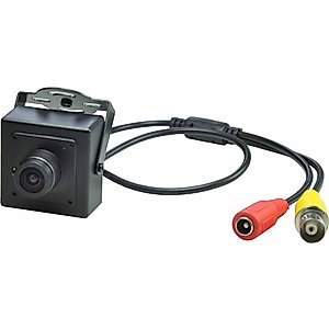 BlueFishCam Wired Mini Analog CCTV Camera Wide Angle 2.5mm Lens (with 3.6mm for Spare) CMOS 700TVL with IR Filter Mini CCTV Camera Color Security Camera Daytime Vision with Free Power Supply