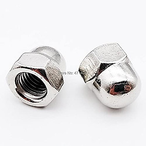 PiWine Dome Cap Nuts,Acorn Thread Hex Cap, 1/50pcs M3 M4 M5 M6 M8 M10 M12 M14 M16 304 A2-70 Stainless Steel Hex Hexagon Acorn Nut Cap Decorative Cover Semicircle Dome Nuts-M10 2pcs (Size : M14 1pc)