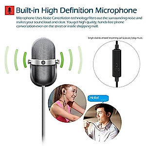 Docooler 3.5mm Earphone Stereo Music Headset Air Tube in-Ear Headphone Radiation Free Noise Reduction Line Control Music & Calls for Phones Desktop PC