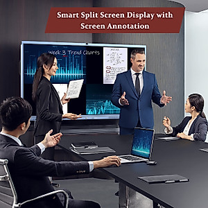 Smart Board Collaboration Hub, JYXOIHUB 65 Inch 4K Digital Electronic Whiteboard Built in Dual System and 20MP Camera for Classroom and Business, Interactive Whiteboard with Video Conference System
