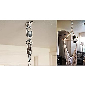 1100LBS Capacity 4INCH Heavy Duty Spring Hammock Chair Spring Porch Swing Springs Hook Suspension Swing Extension Spring for Hammock,Boxing Bag,Hanging Chair,Gym,Patio Swing Hanger 2Pieces
