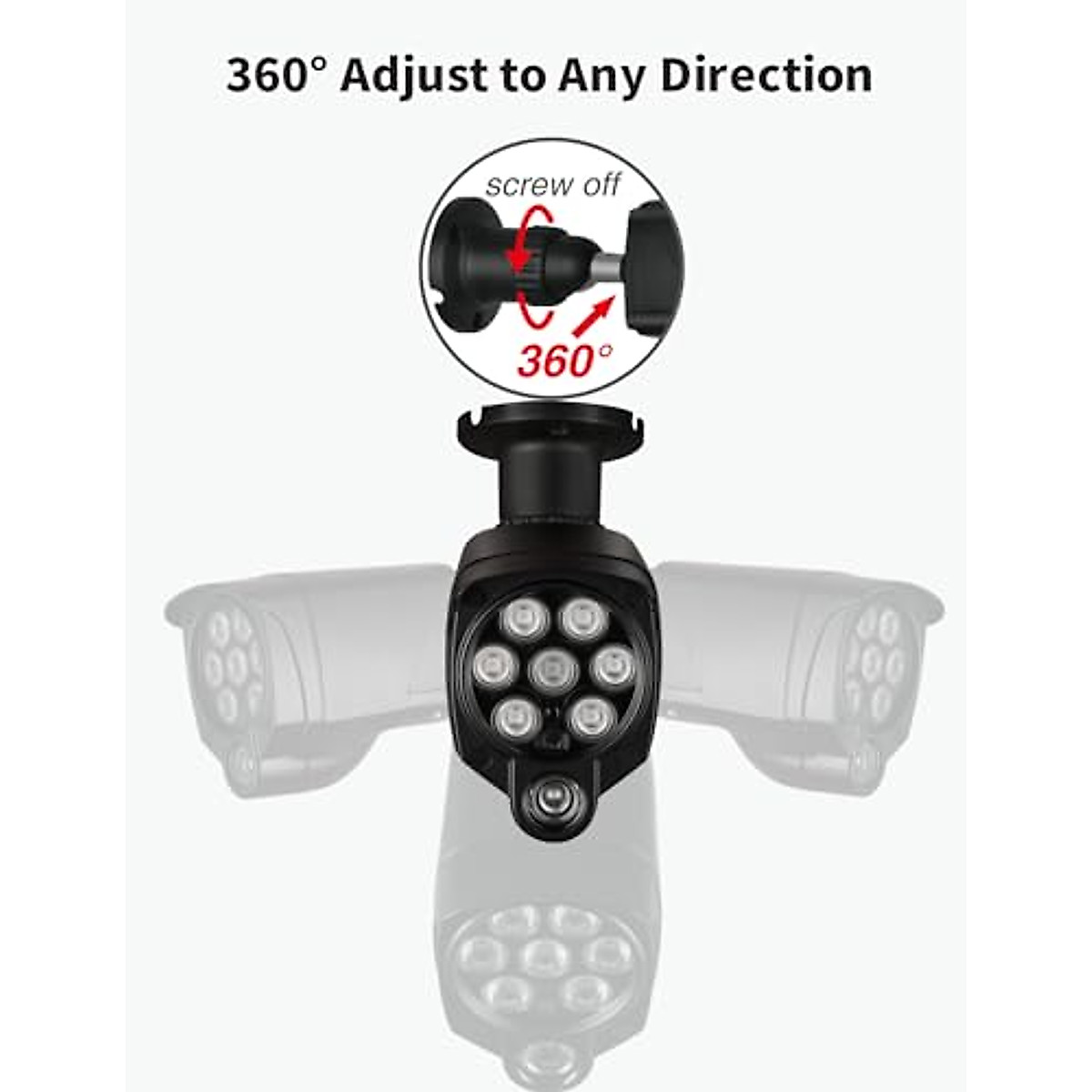 LONNKY LED IR Illuminator Wide Angle 8-LEDs 90 Degree 100Ft IR Infrared Flood Light for CCTV Security Cameras, IP Camera, Bullet Camera, Dome Camera, Suitable for Outdoor and Indoor Use