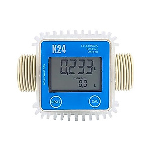 XAXAX Water Flow Meter, 1pc K24 Digital Oil Fuel Meter, Gauge Meter for Chemicals Liquid Water Ultrasonic Hot in Industrial Commercial,Gallon, QTS, PTS, L, m³(Red Horizontal)