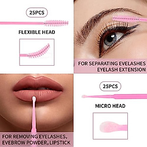 Embagol Lash Practice Kit For Beginners Professional Lash Accessories With Mascara Brushes, Glue Rings, Lash Tape, Gel Eye Patches Eyelash Extensions Training School Supplies