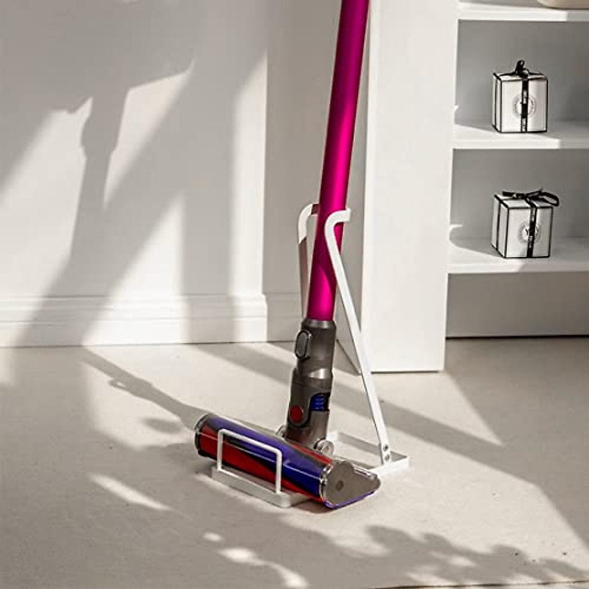 STAIC Vacuum Stand for Dyson V6 V7 V8 V10 V11 Stick Cleaner Steel Holder for Handheld Electric Broom Organization Storage Ideal Gift -White