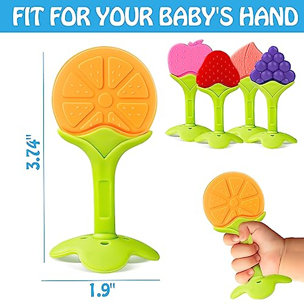 Teething Toys for Babies 6-12 Months(5 Pack), Tinabless Baby Teething Rings Set, Natural Organic Freezer Safe for Infants and Toddlers, Silicone Teethers for Babies 0-6 Months